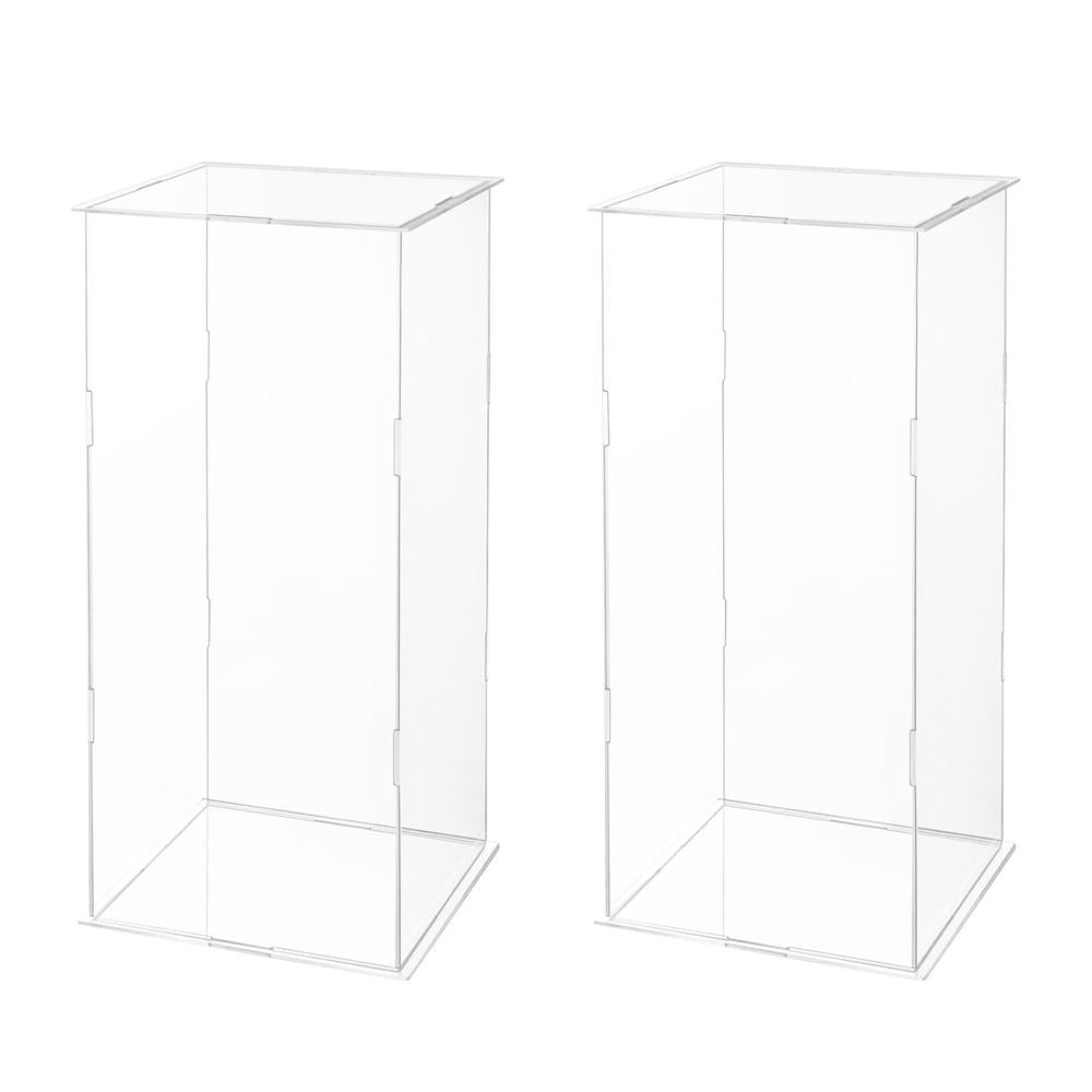 PWTOOL Acrylic Tall Box Riser 2pcs Art Tower Decor Easel Stand Tall ...