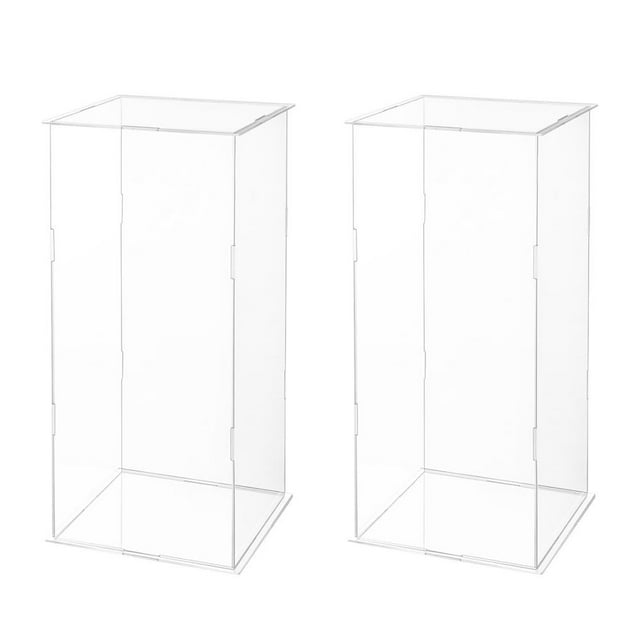 PWTOOL Acrylic Tall Box Riser 2pcs Art Tower Decor Easel Stand Tall ...