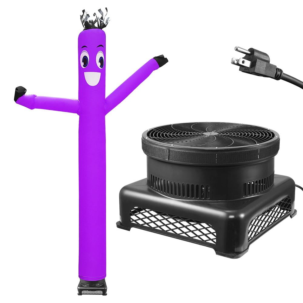 PWTOOL Air Dancer 20FT Wind Dancer Blow up Man Purple Inflatable Arm ...