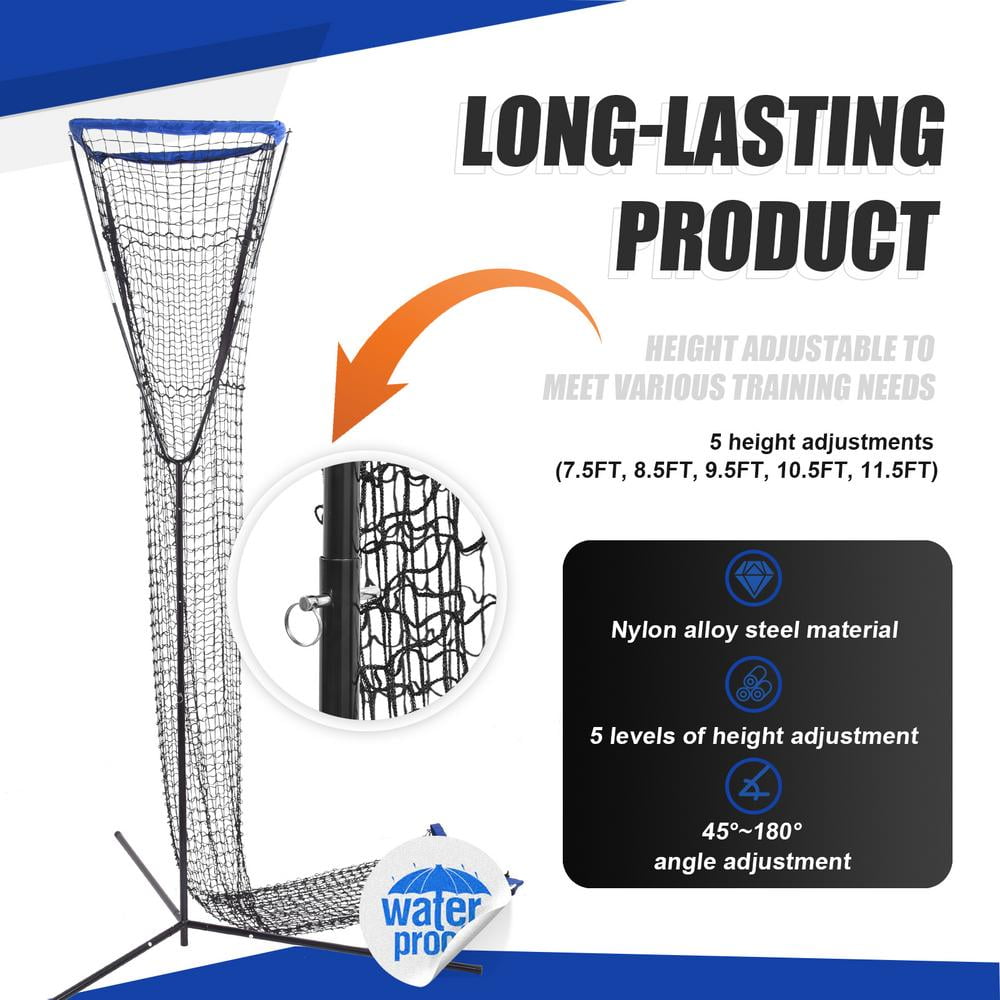 PWTOOL All-Weather Volleyball Trainer, 11.5ft Adjustable Practice Net ...