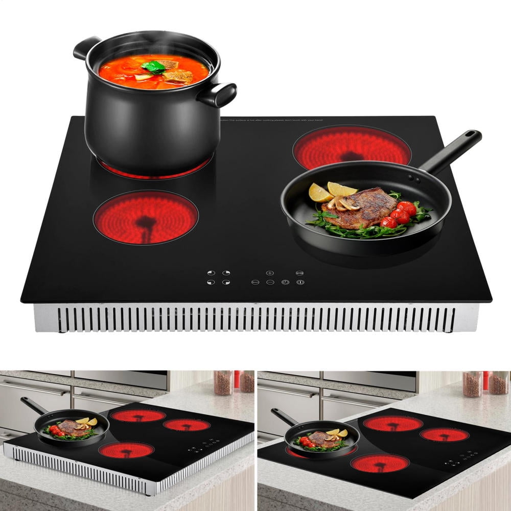 PWTOOL Commercial Electric Hob | Long Four-Head Multi-eye Induction ...