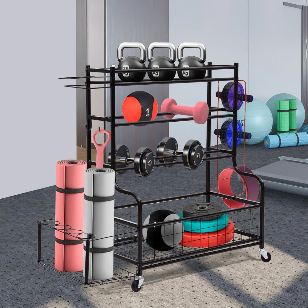 PWTOOL Compact Sturdy Dumbbell Rack 200kg/440.9lbs Load-Bearing Fitness ...