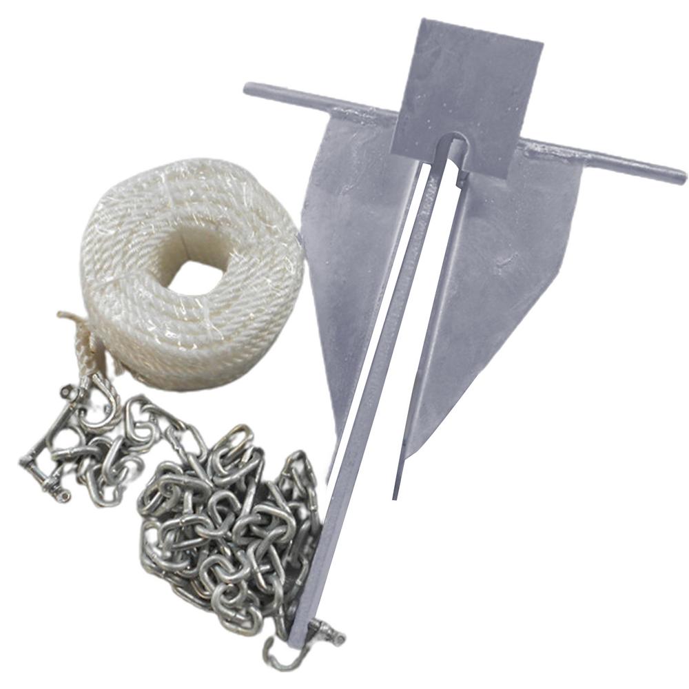 PWTOOL Complete Boat Kit 4Kg Fluke Boat Carbon Steel Kit for Sea Heavy ...