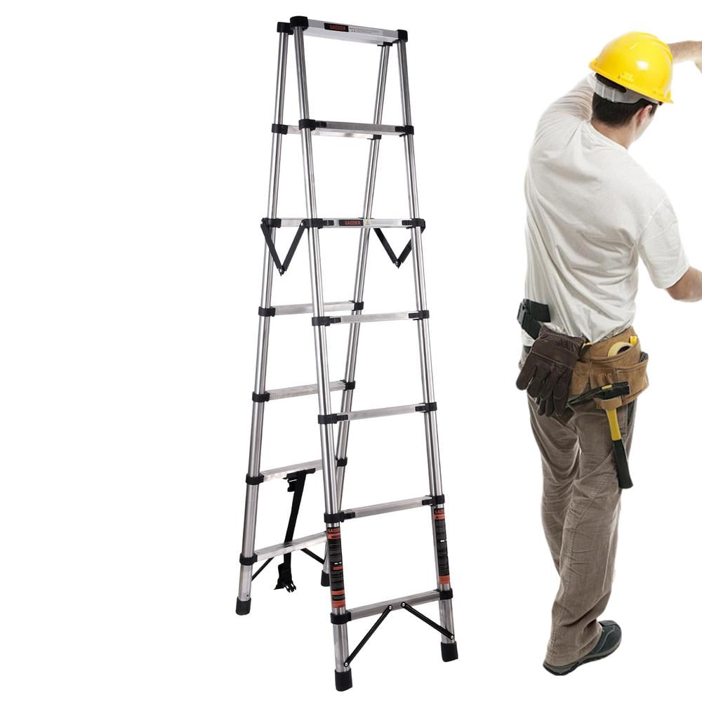 PWTOOL Extended Ladder Compact Folding Roof Ladder 330Lb Load Capacity ...