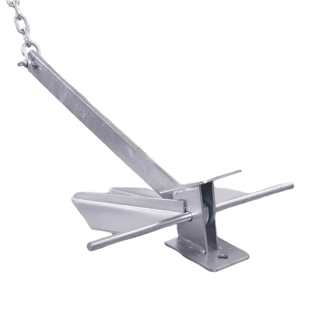 PWTOOL Fluke with Chain 4Kg Fluke Boat Carbon Steel Kit for Sea Heavy ...