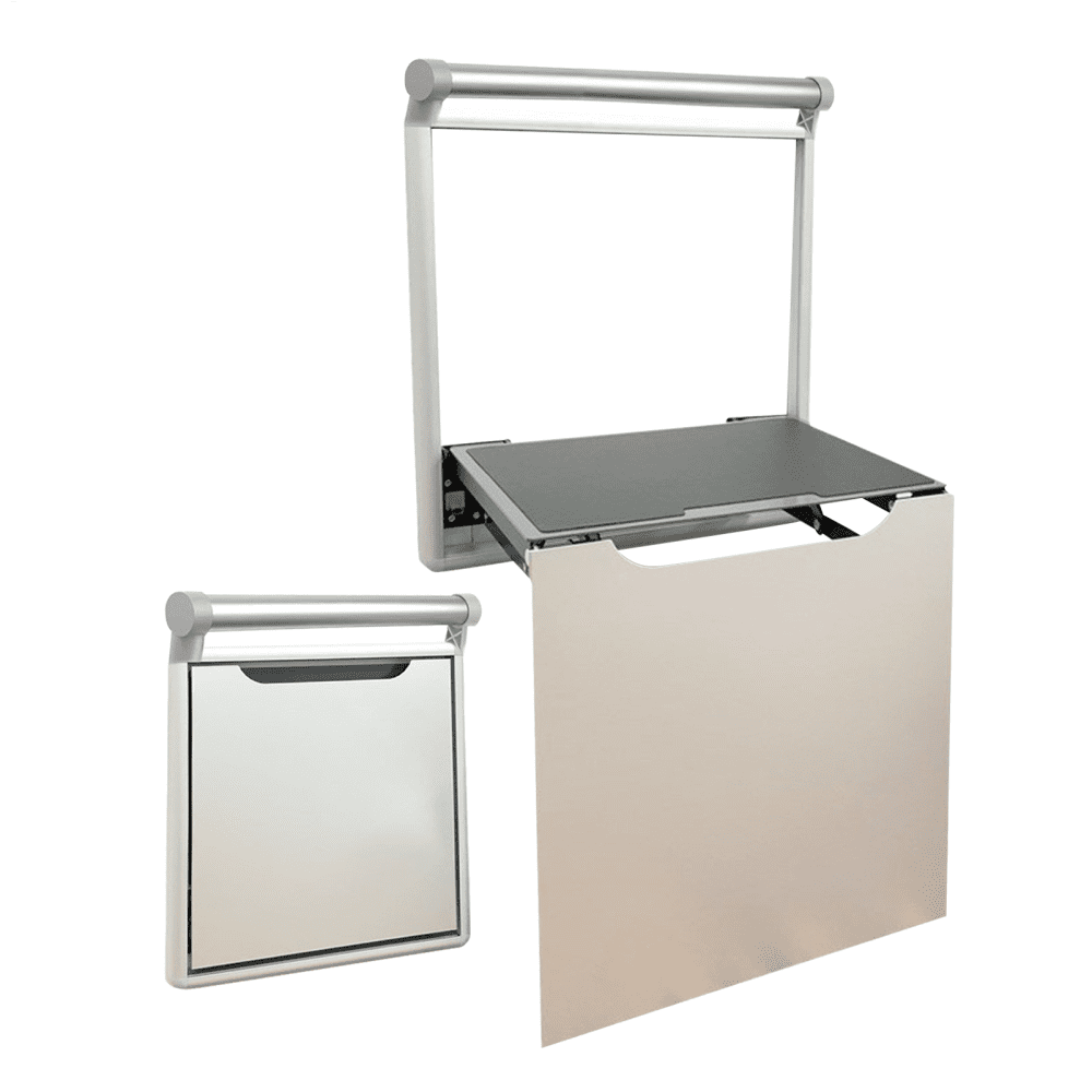 PWTOOL Foldable Wall Mounted Seat with Armrests, Space Saving Door Shoe ...