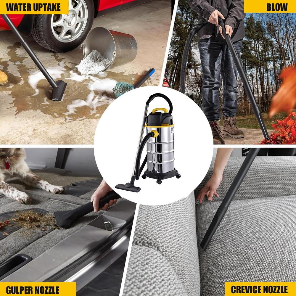 PWTOOL Heavy Duty Vac Blower 25L/40L, Wet and Dry 3in1 Multifunctional Shop Vacuum Cleaner, 110V ...