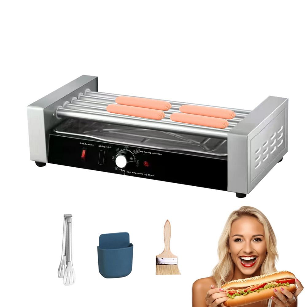 PWTOOL Hot Dog Grill Machine 5 Roller Sausage Rack 12 Hot Dog 850w Hot ...