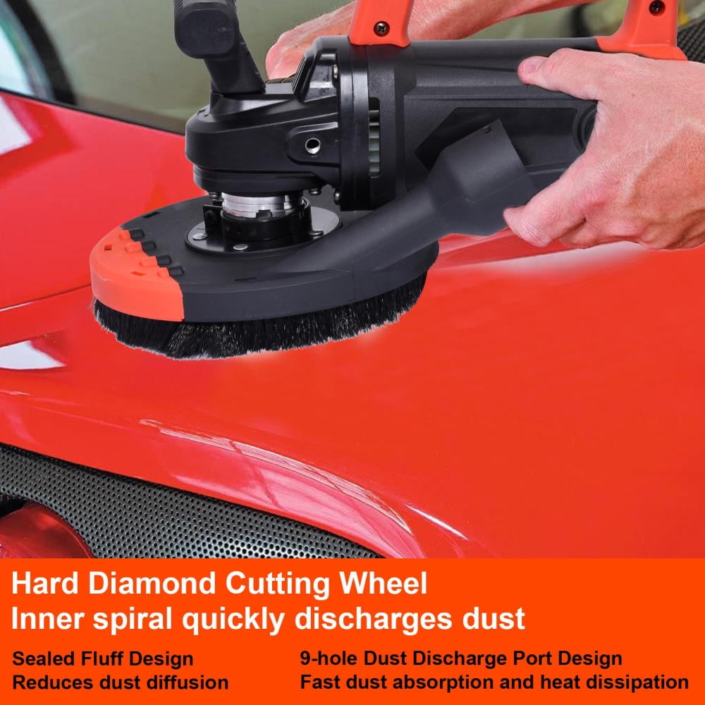 PWTOOL Industrial Concrete Sanding Machine, 1400W Dust Shroud Grinder ...