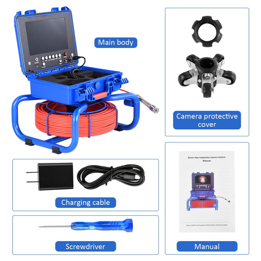 PWTOOL Piping Inspection Borescope HD Pipeline Camera With 512Hz ...