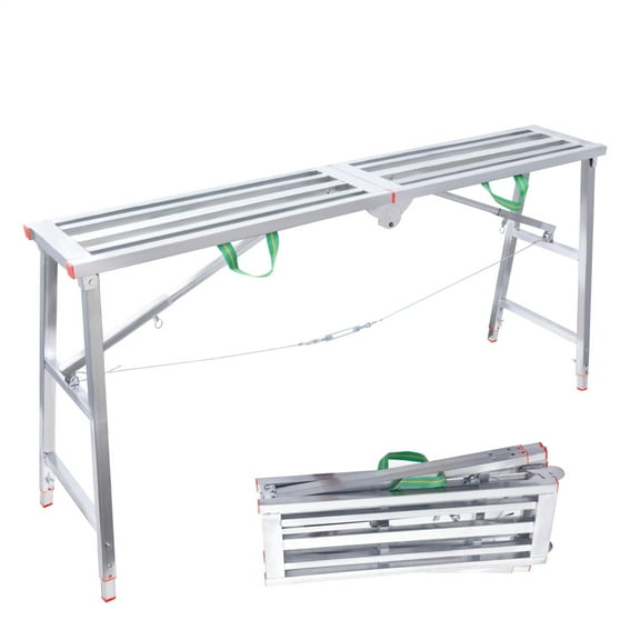 Ponguvn Scaffolding Ladder Portable Step Ladder with Handle 400kg Load ...