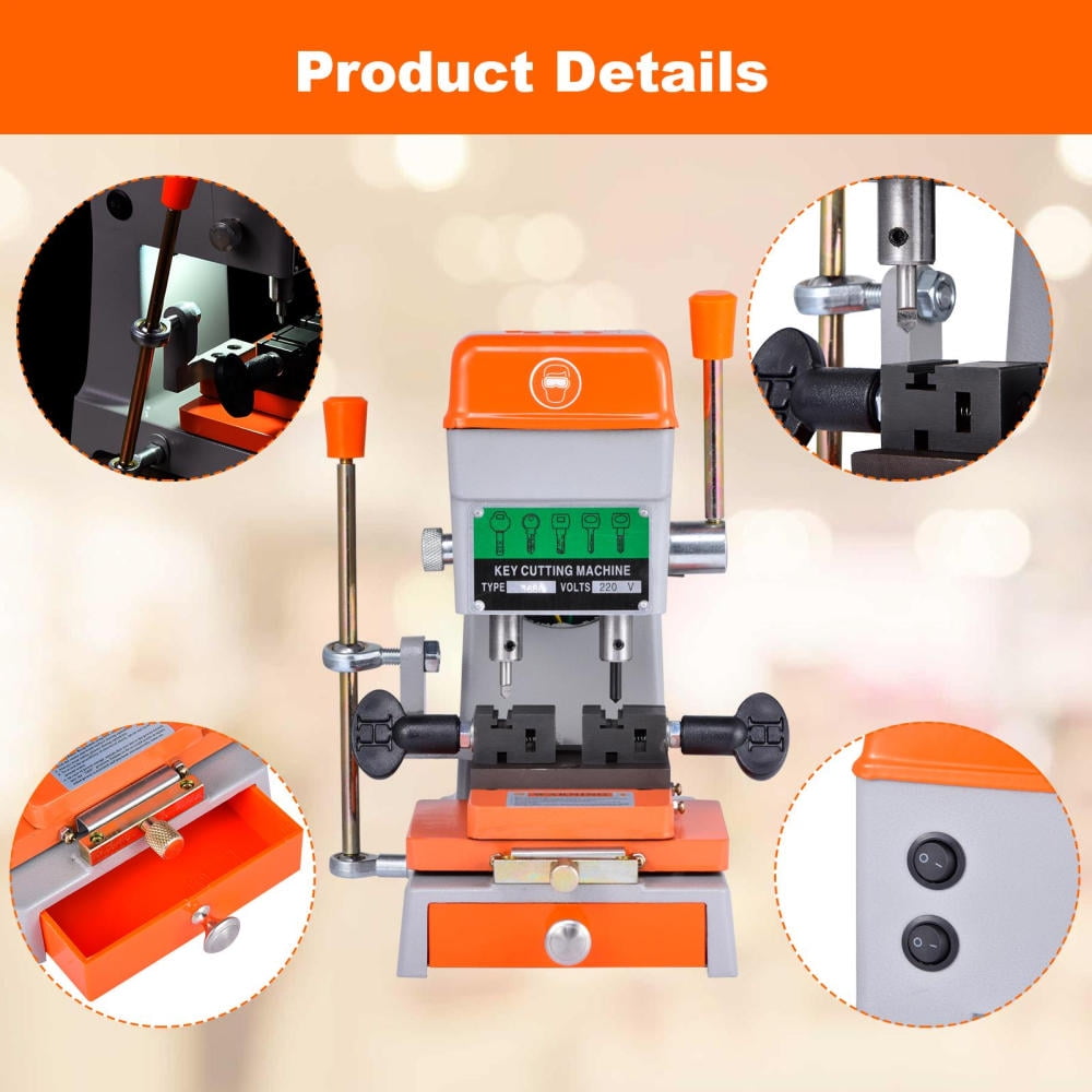 PWTOOL Professional Key Copying System, 110V Vertical Metal Cutter with ...