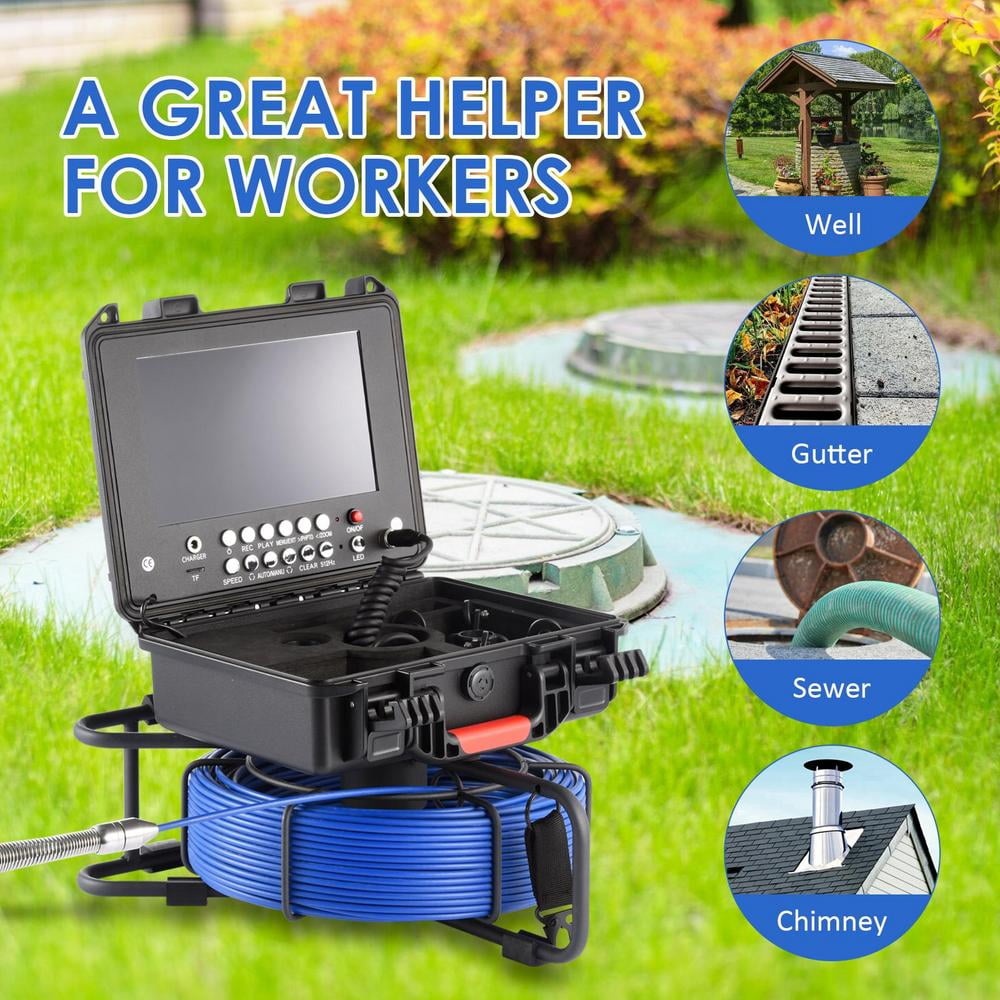 PWTOOL Snake Camera Pipe Snake Camera Duct Camera With 512Hz Locator ...