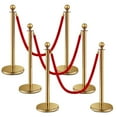 PWTOOL Stanchions and Velvet Ropes Stainless Steel Red Carpet Poles ...