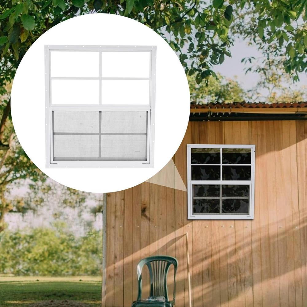 PWTOOL Toughened Glass Sliding Aluminum Frame Window Screens, 14x21 ...