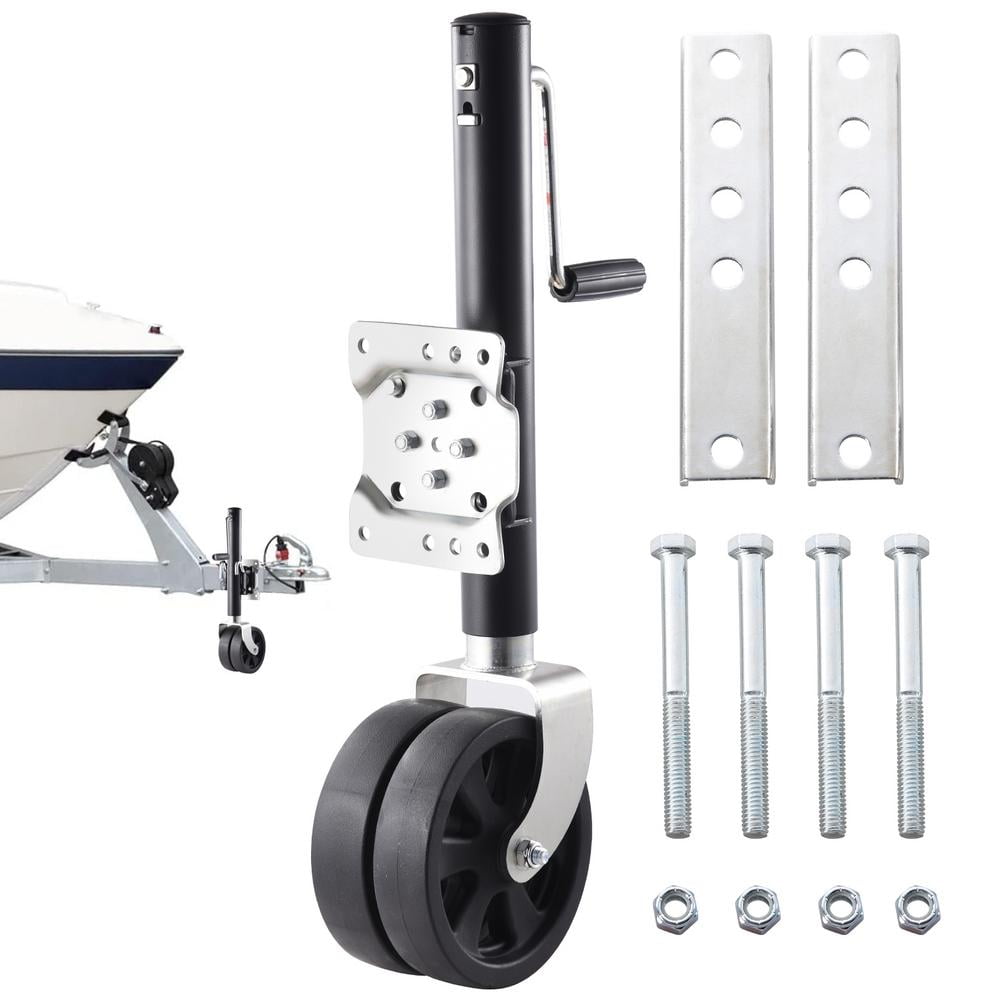 PWTOOL Trailer Jack with Wheel 8inch Heavy Duty Boat Trailer Jack ...