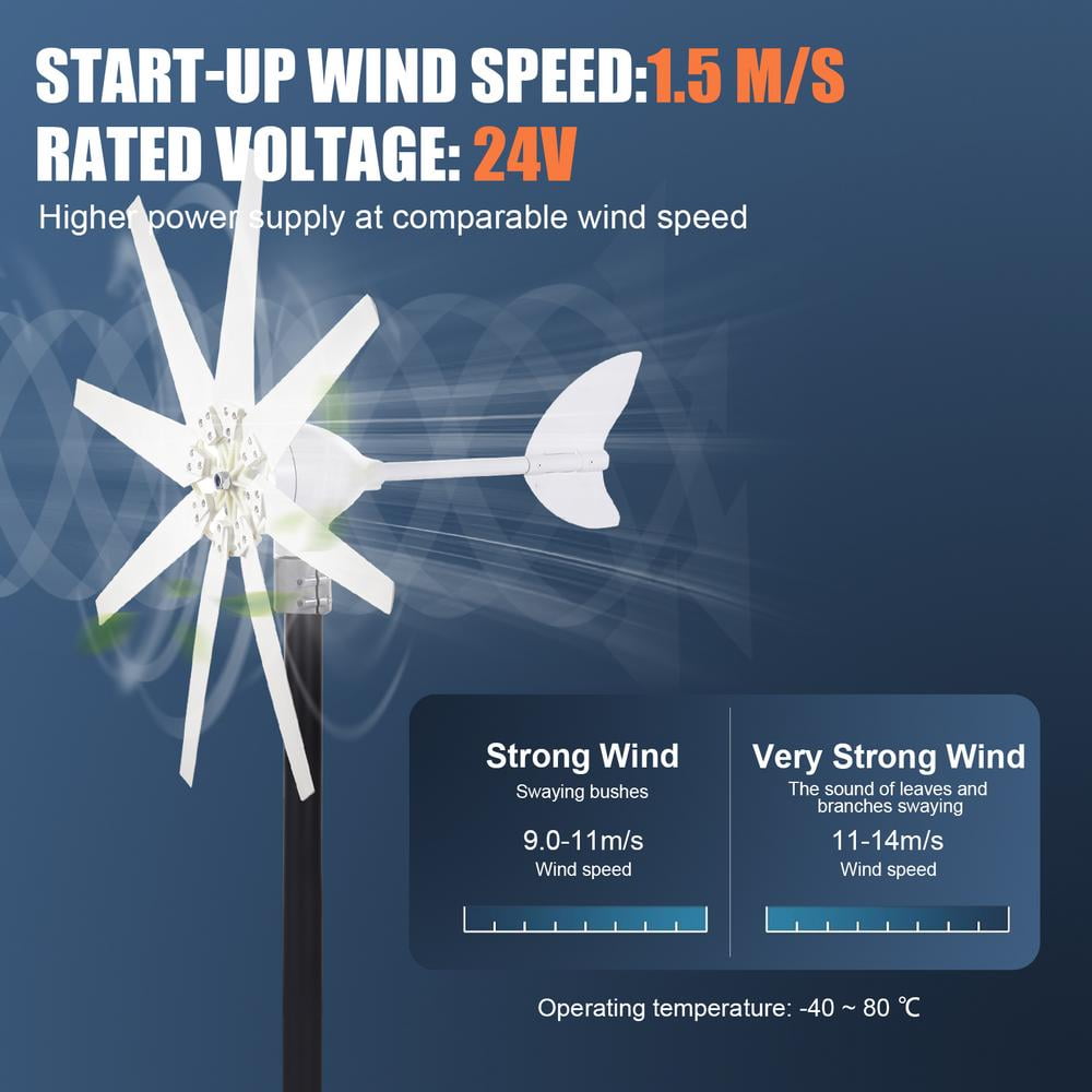PWTOOL Vertical Axis Wind Turbine 12000W Wind Generators For Home ...