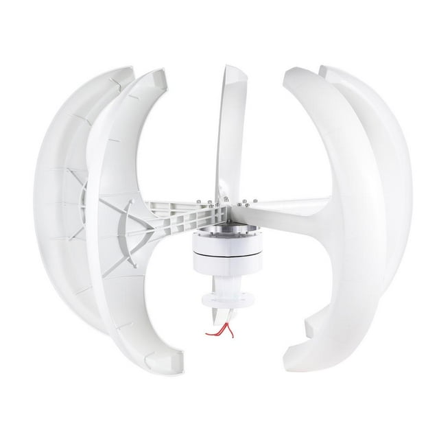 PWTOOL Vertical Axis Wind Turbine 5 Leaves Wind Generators Home Silent ...