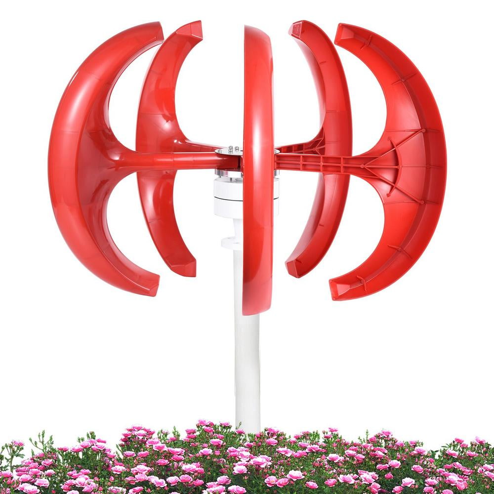 PWTOOL Vertical Axis Wind Turbine Generator 5-Leaves Wind Turbine ...