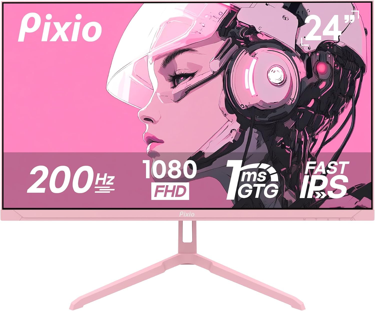 PX248 Wave Pink 24 inch 200Hz Refresh Rate FHD 1080p Resolution Fast ...