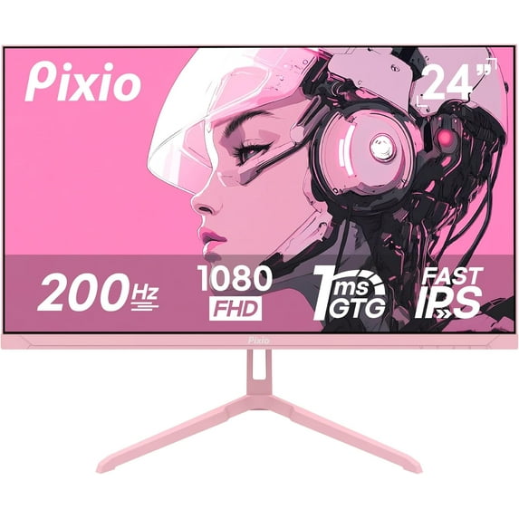 PX248 Wave Pink 24 inch 200Hz Refresh Rate FHD 1080p Resolution Fast ...