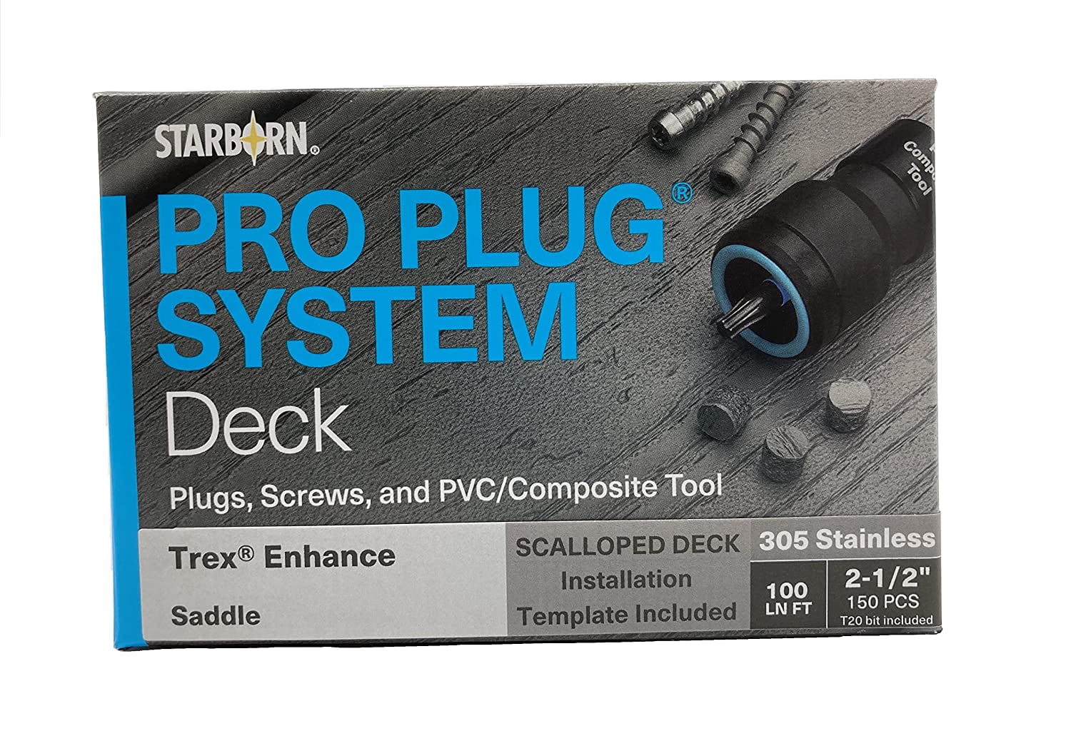 PXDT633S250 for Trex Enhance Foggy Wharf Decking 100 lin ft with ...