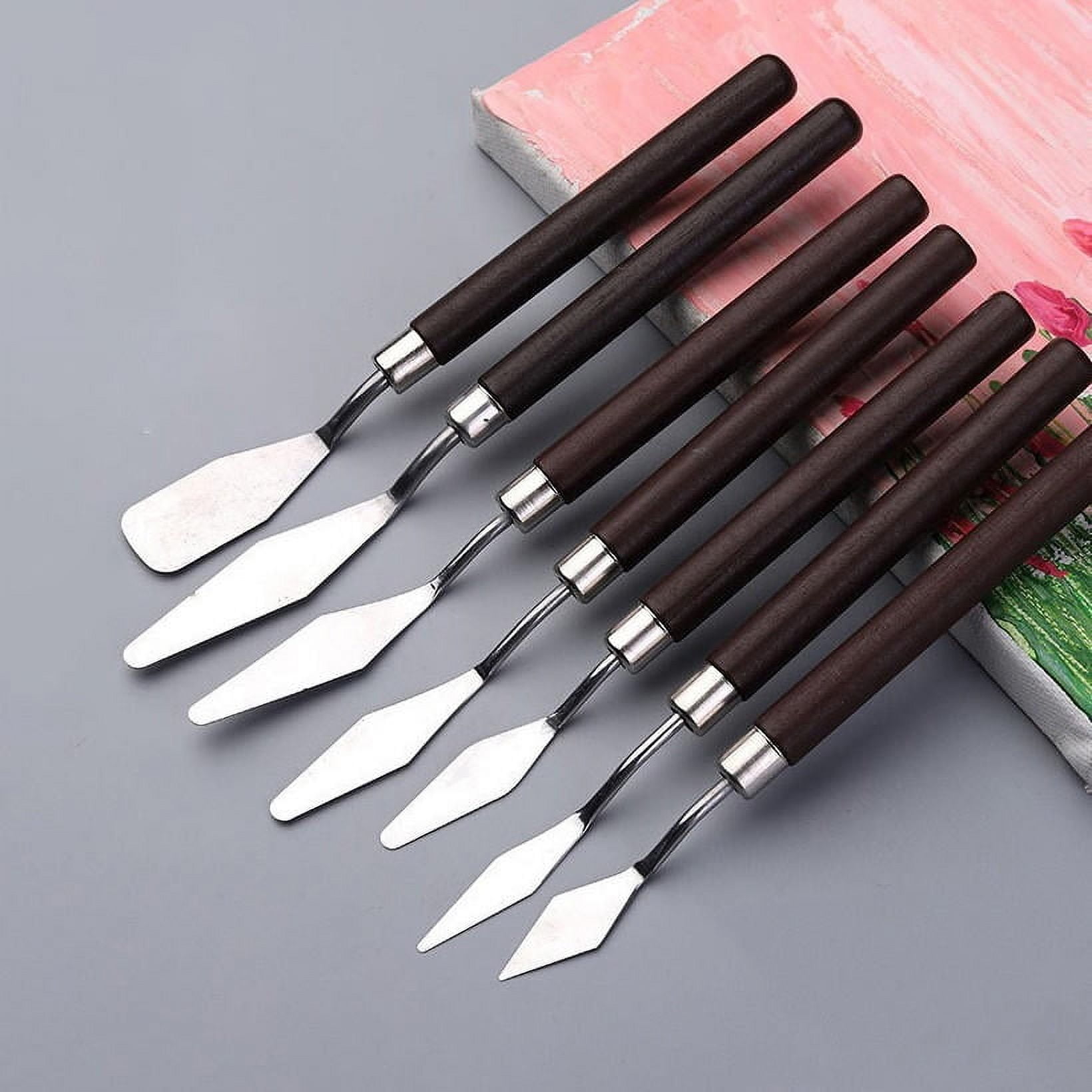 PXIWS 7Pcs/Set Stainless Steel Oil Painting Knives Artist Crafts ...