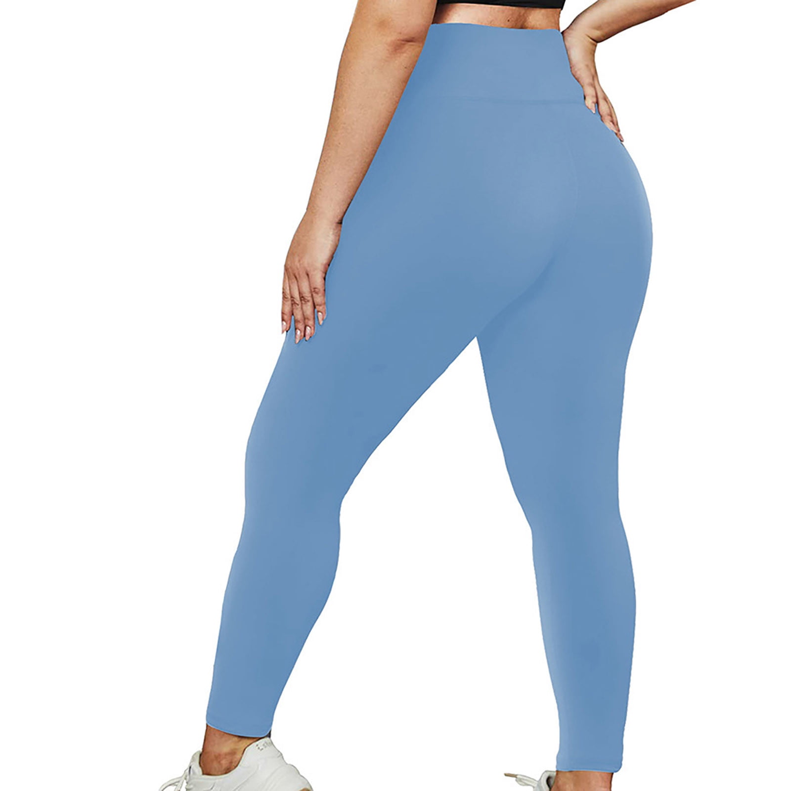 PXLKNZH Plus Size Leggings for Women Stretchy Soft Comfy High Waisted ...