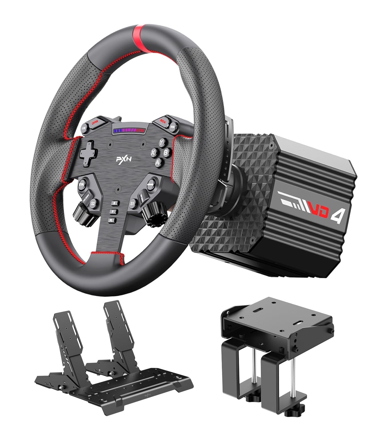 PXN Direct Drive Racing Wheel, VD4 Bundle - 4Nm Force Feedback Servo ...