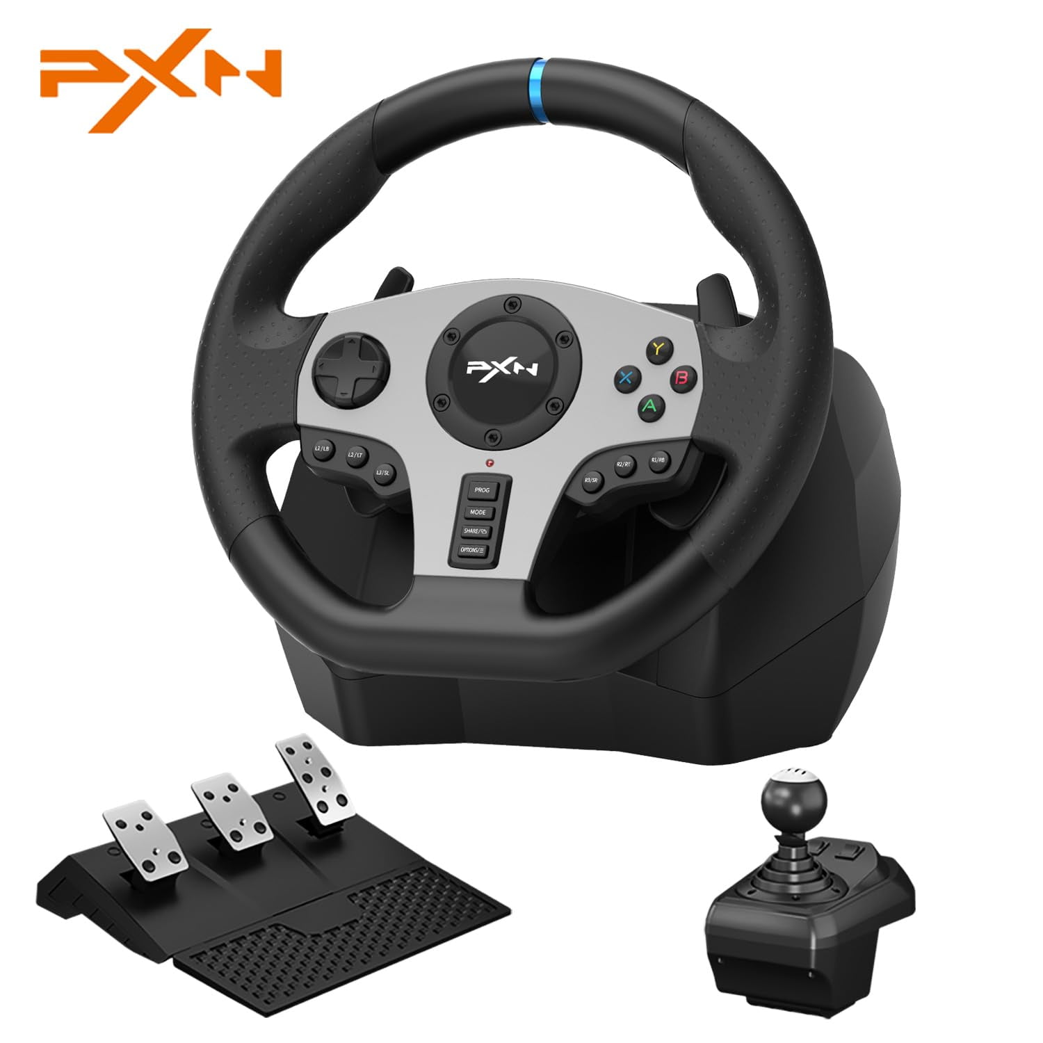 PXN Gaming Racing Wheel V9 Steering Wheel 270/900° Car Simulation with ...