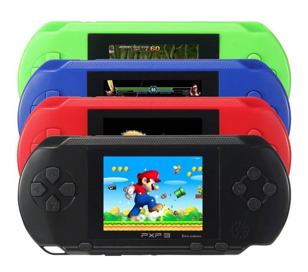 Handheld Video Game Console PXP3 Slim Green Includes 100 Games ...
