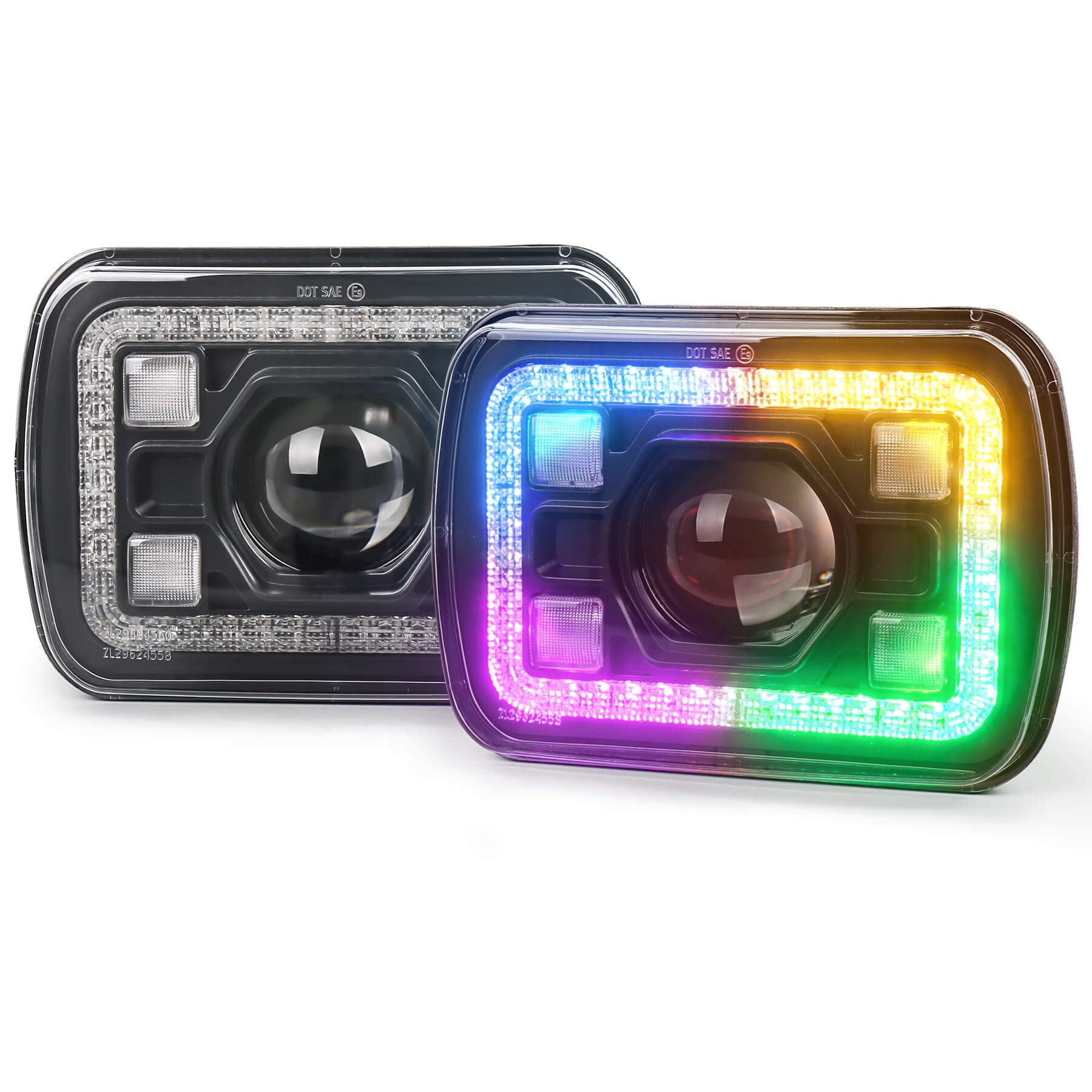 PXPART 5x7 LED Headlights, MSF2 85W Upgraded 7x6 LED Headlights with ...