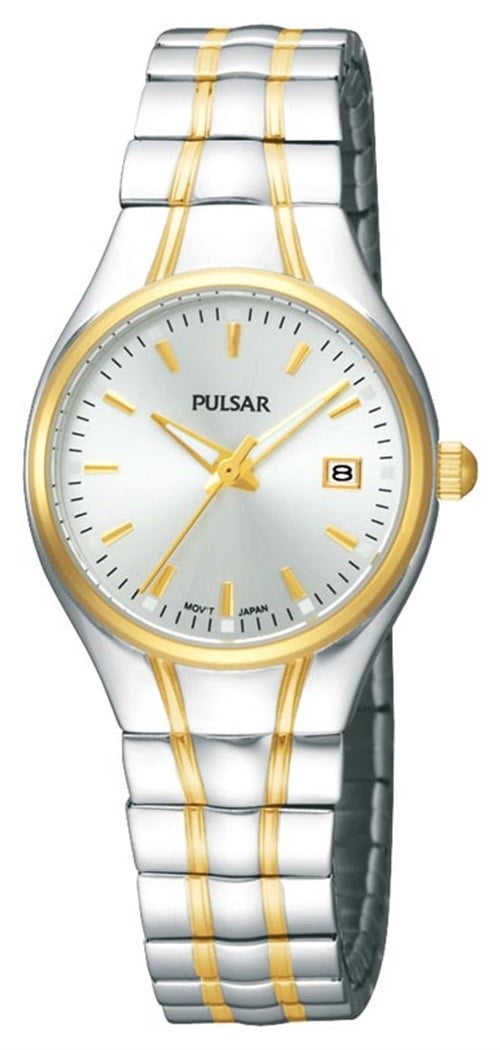 PXT832 Women's Two Tone Silver Dial Expansion Bracelet Watch - Walmart.com