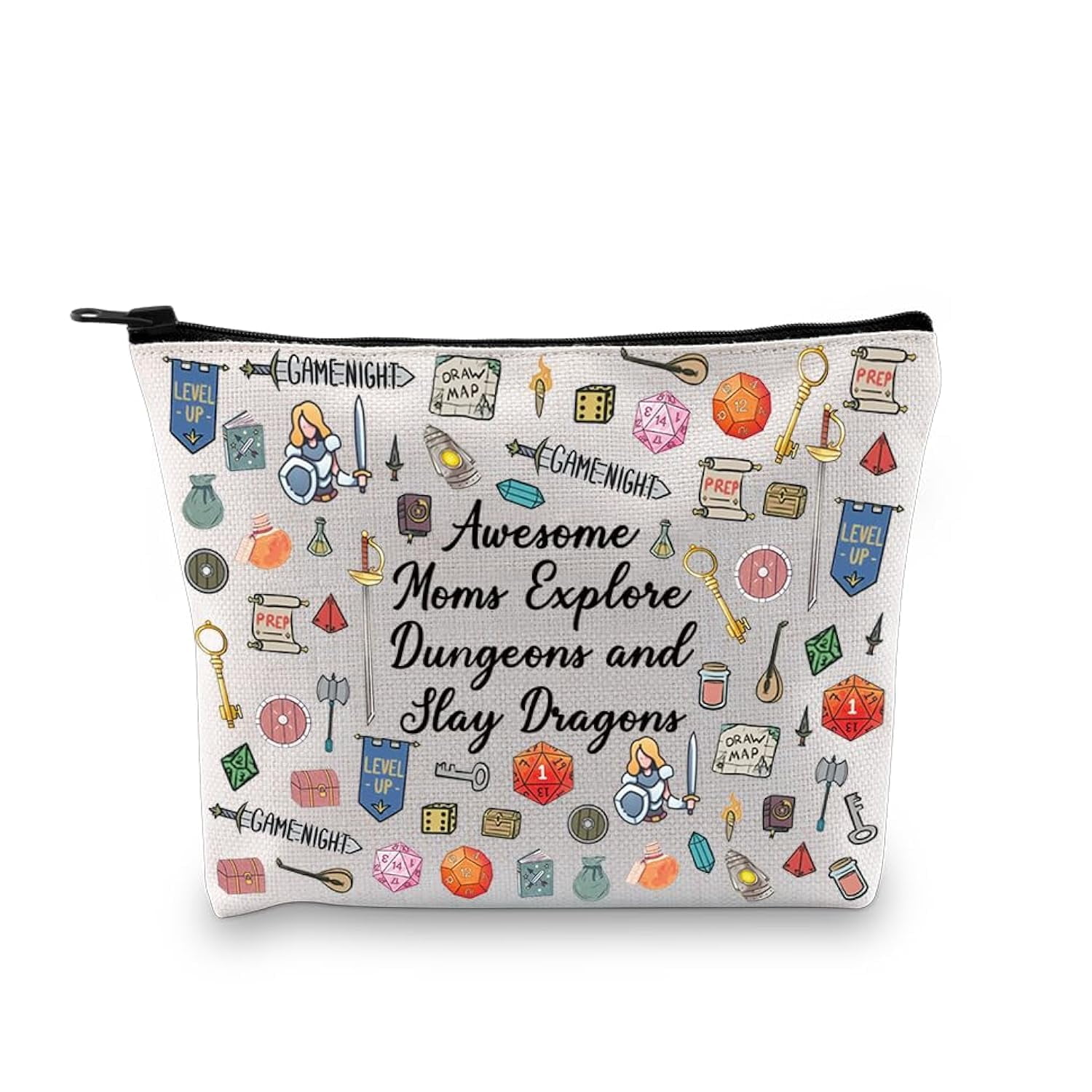PXTIDY Dungeon Mom Makeup Bag DnD Mom Gift Awesome Moms Explore ...