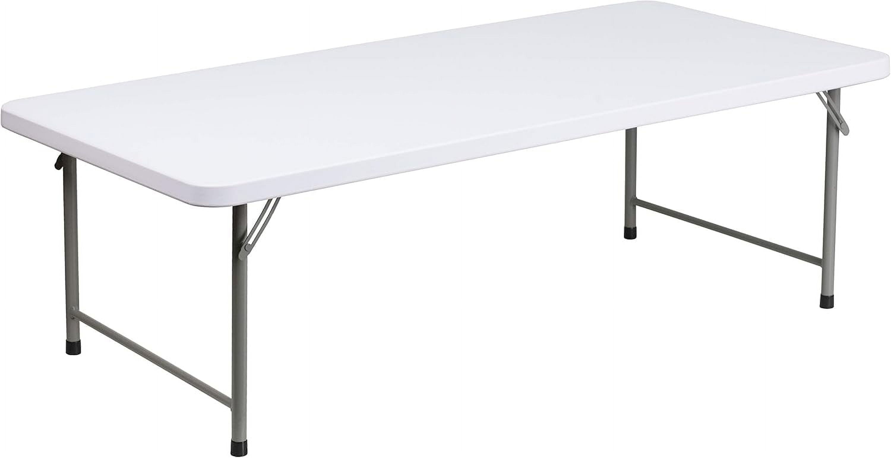 PXXOO 4.93-Foot Granite White Plastic Folding Activity Table – Sturdy ...