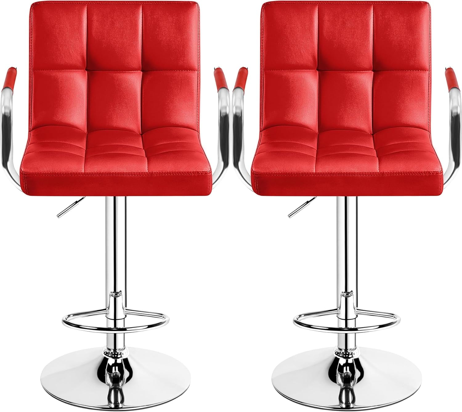 PXXOO Bar Stools Kitchen Chairs with Large Steel Chassis Backrests ...