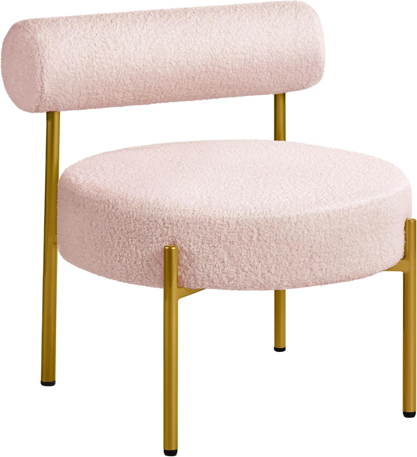 PXXOO Boucle Accent Chair, Modern Tufted Vanity Chair, Cozy Sherpa ...