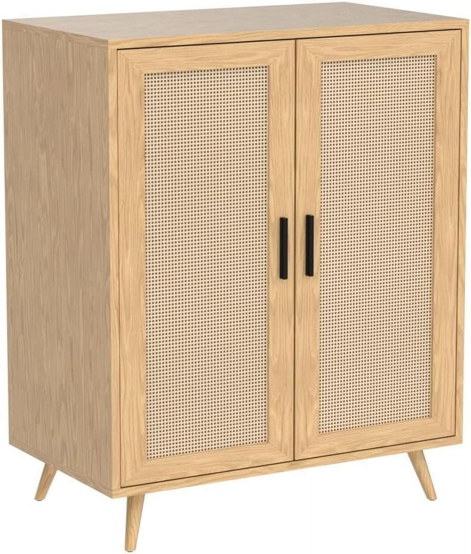 PXXOO Rattan Storage Cabinet, Sideboard Buffet with Rattan Decor Doors ...