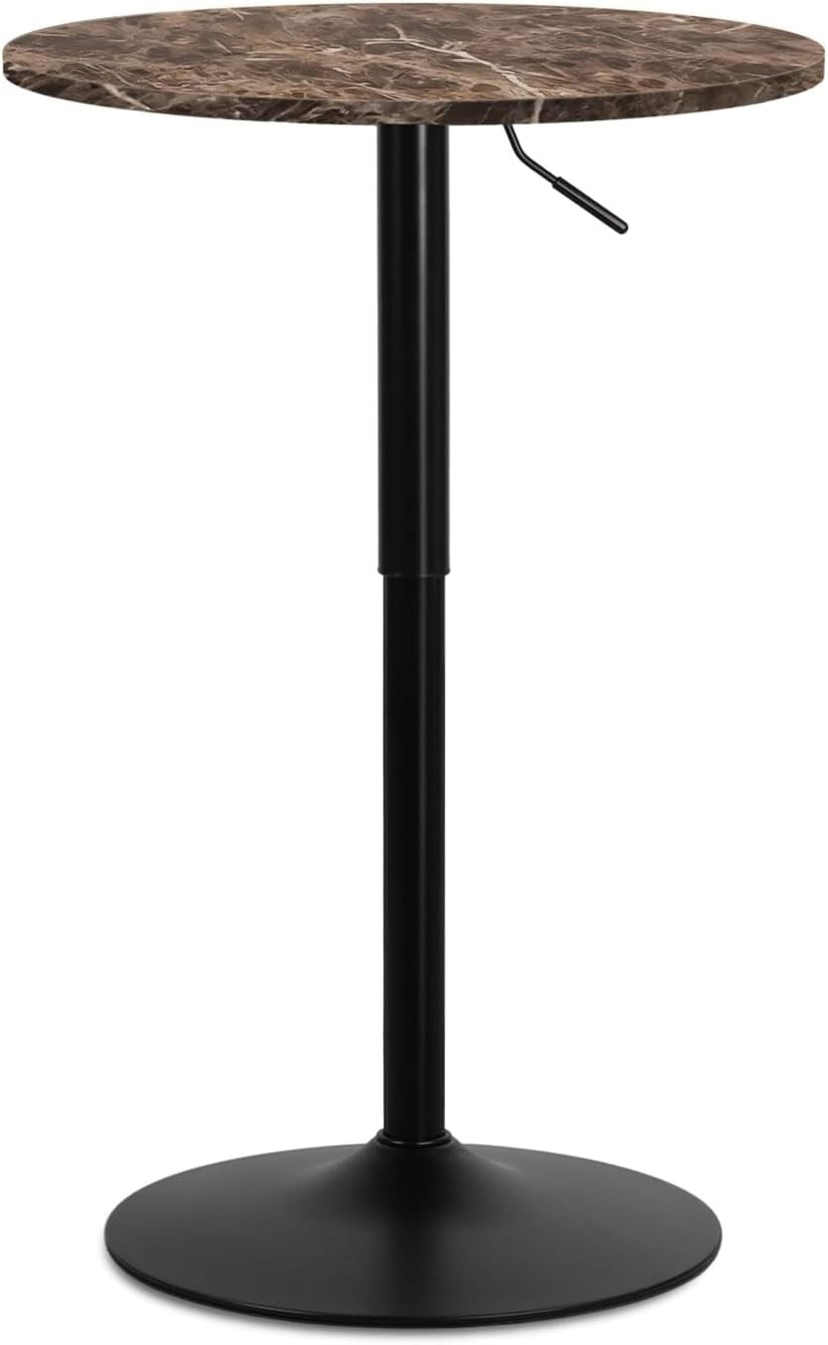 PXXOO Round Cocktail Bar Table with Metal Base, 23.5" Rotatable Tall ...