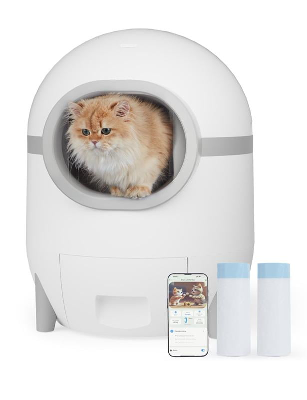 PXZEE Automatic Cat Litter Box, Self-Cleaning, Robot Litter Box, APP ...