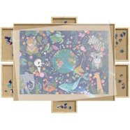 Jigitz Jigsaw Puzzle Spinner – 35” Round Puzzle Holder Rotating Game ...