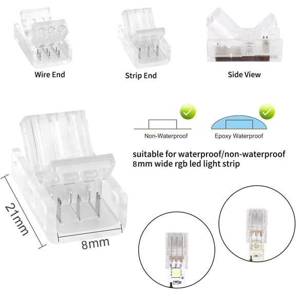 3 Pin Led Strip Connector