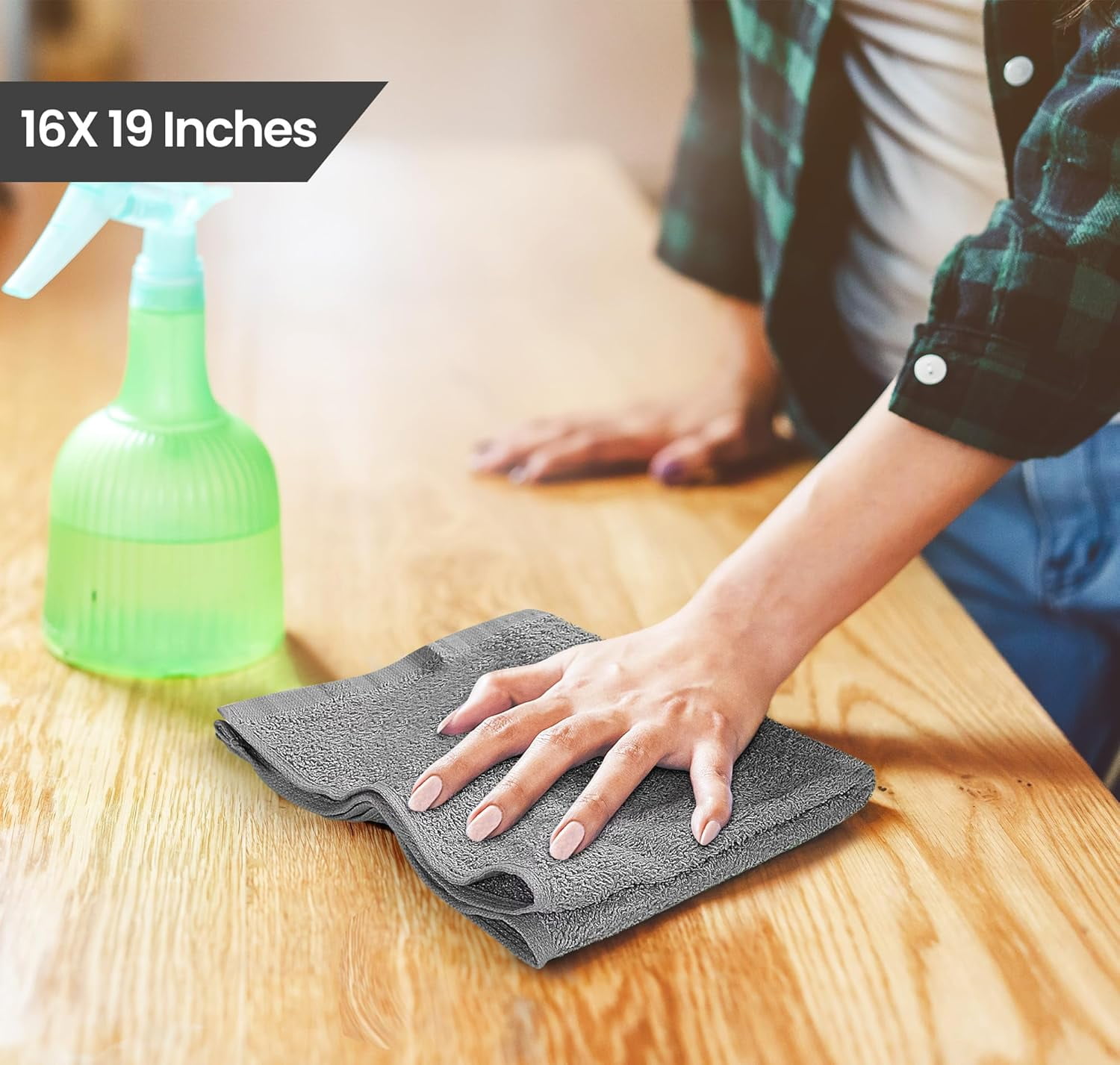 PYAN-Kitchen Bar Mops, Pack of 12, 16 by 19 Inches, 100% Cotton Super ...