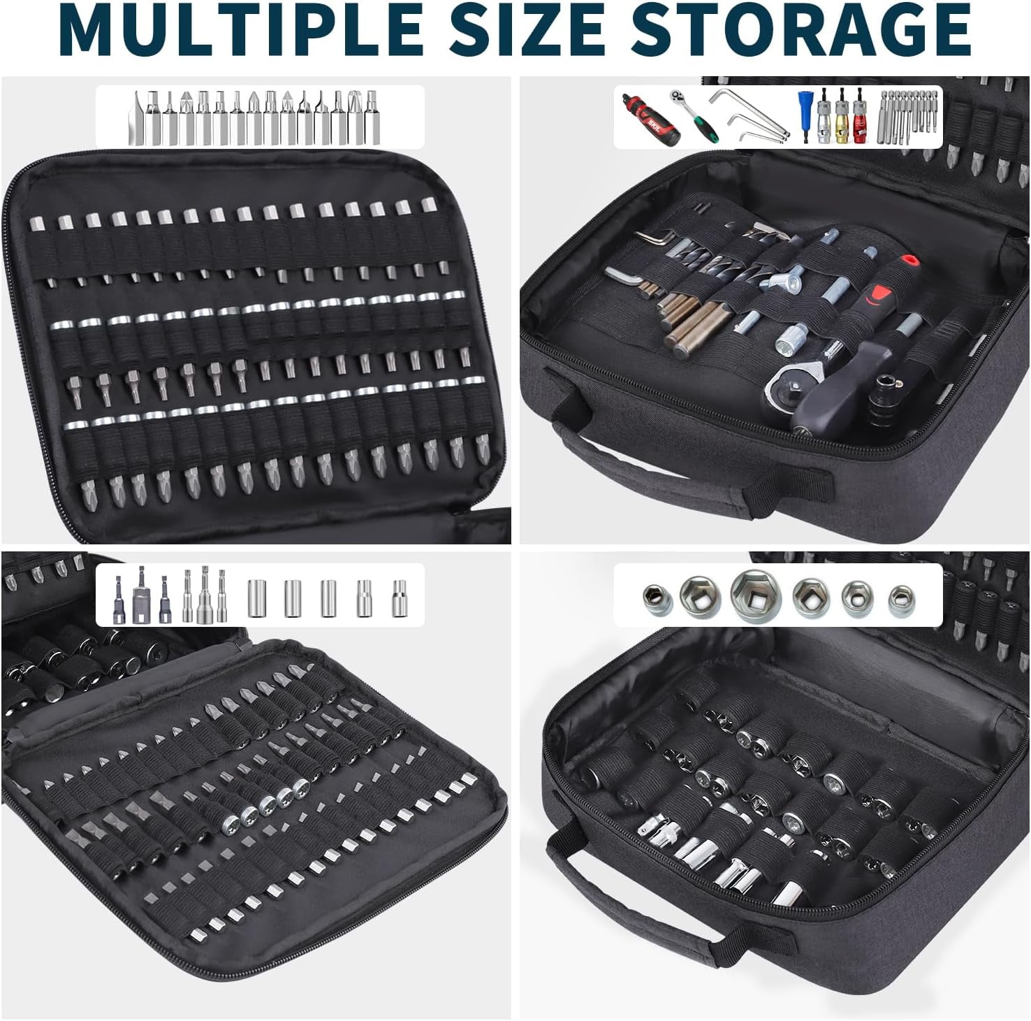 PYAN-Portable Drill Bit Organizer Bag,Brill Bit Holder Tool Bag 1/4 ...