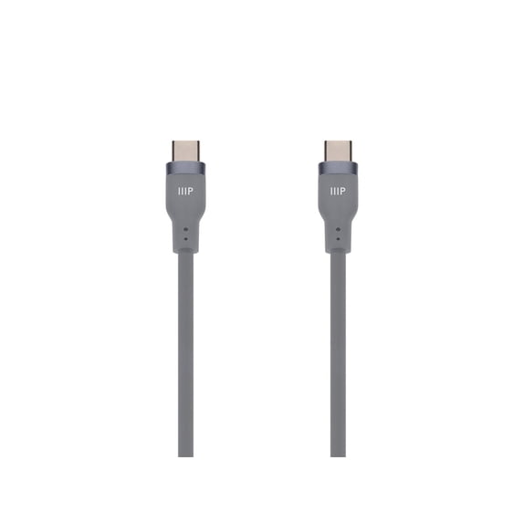 PYAN-USB 2.0 USB-C to USB-C Silicone Cable 6ft Gray - Walmart.com