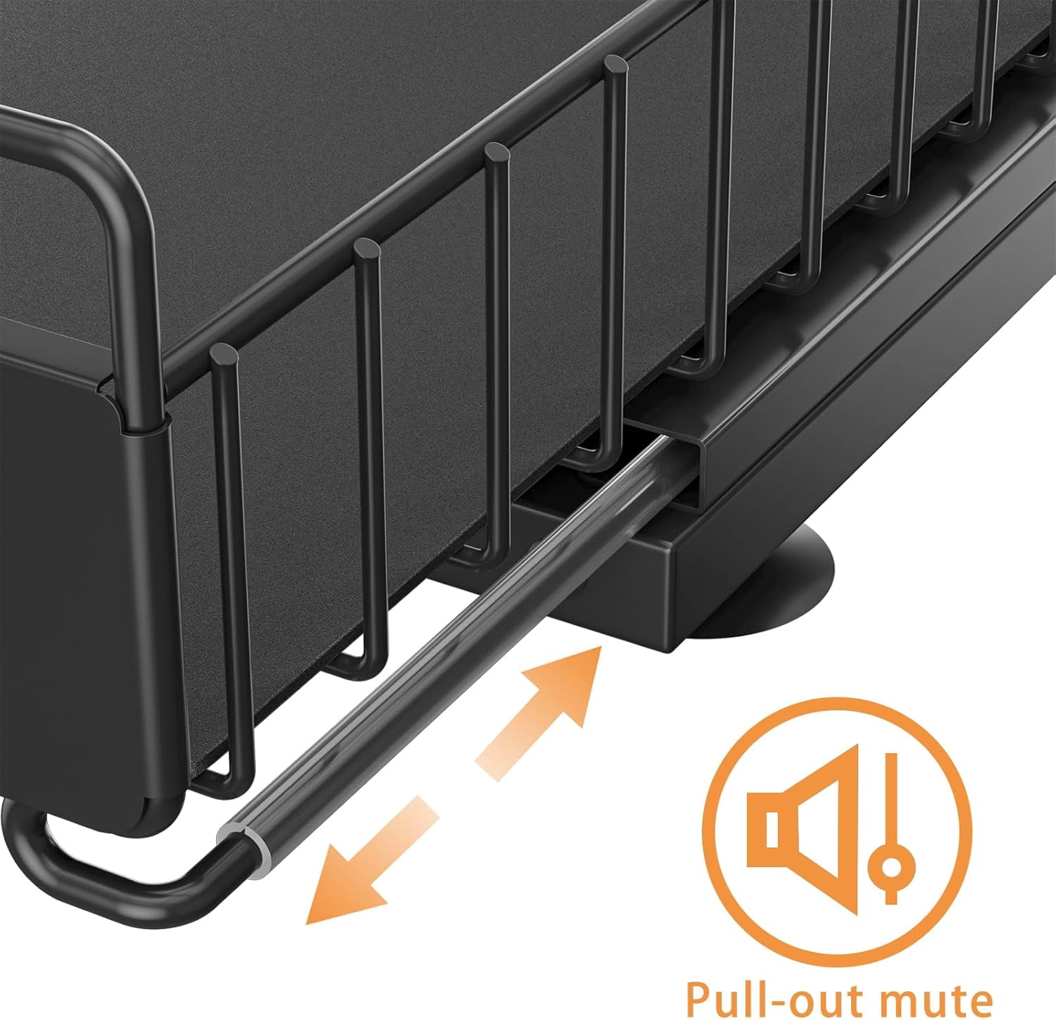 PYAN-Under Sink Organizer, Single Tier Metal Pull Out Sliding Drawer ...