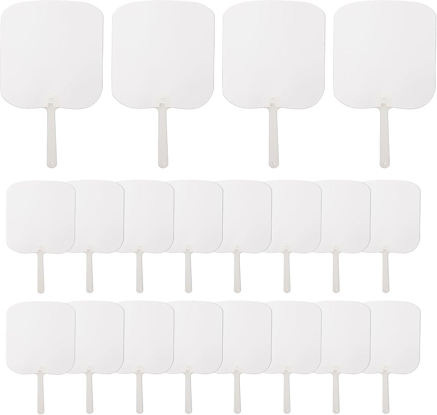 PYD Life 20 Pack Sublimation Church Fans Handheld Set Blanks Bulk 7" x ...