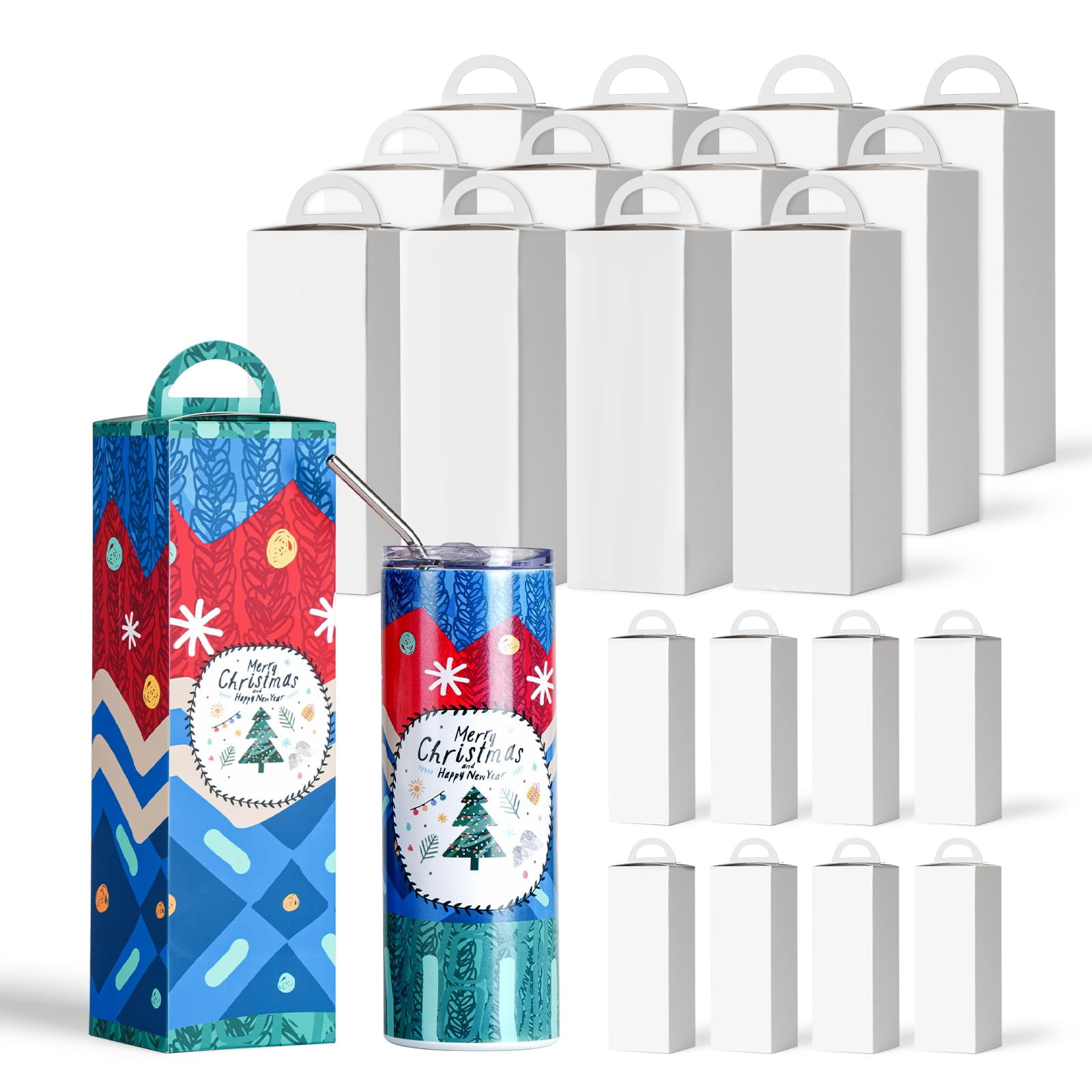 PYD Life 20 Pack Sublimation Skinny Tumblers 20 OZ Gift Boxes Blanks ...