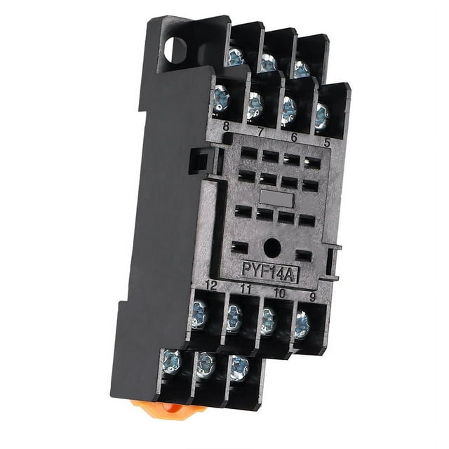 PYF14A DIN Rail Power Relay Socket Base 14 Pin for MY4NJ HH54P MY4 - Walmart.com