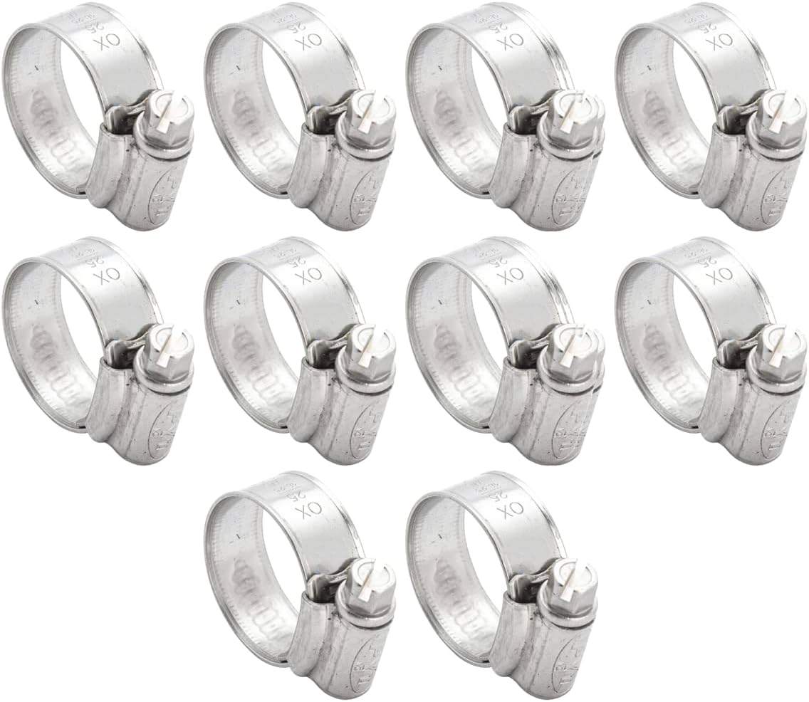 PYI Adjustable Stainless Steel Worm Gear Hose Clamps - Non-Perforated ...